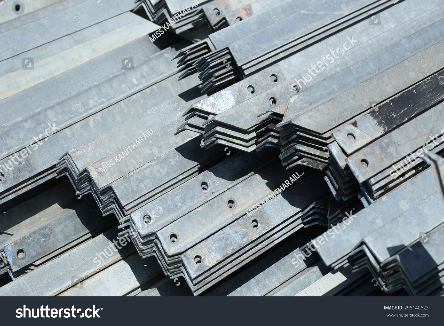 Rust steel angles bunch for raw material Steel Transmission line tower ...