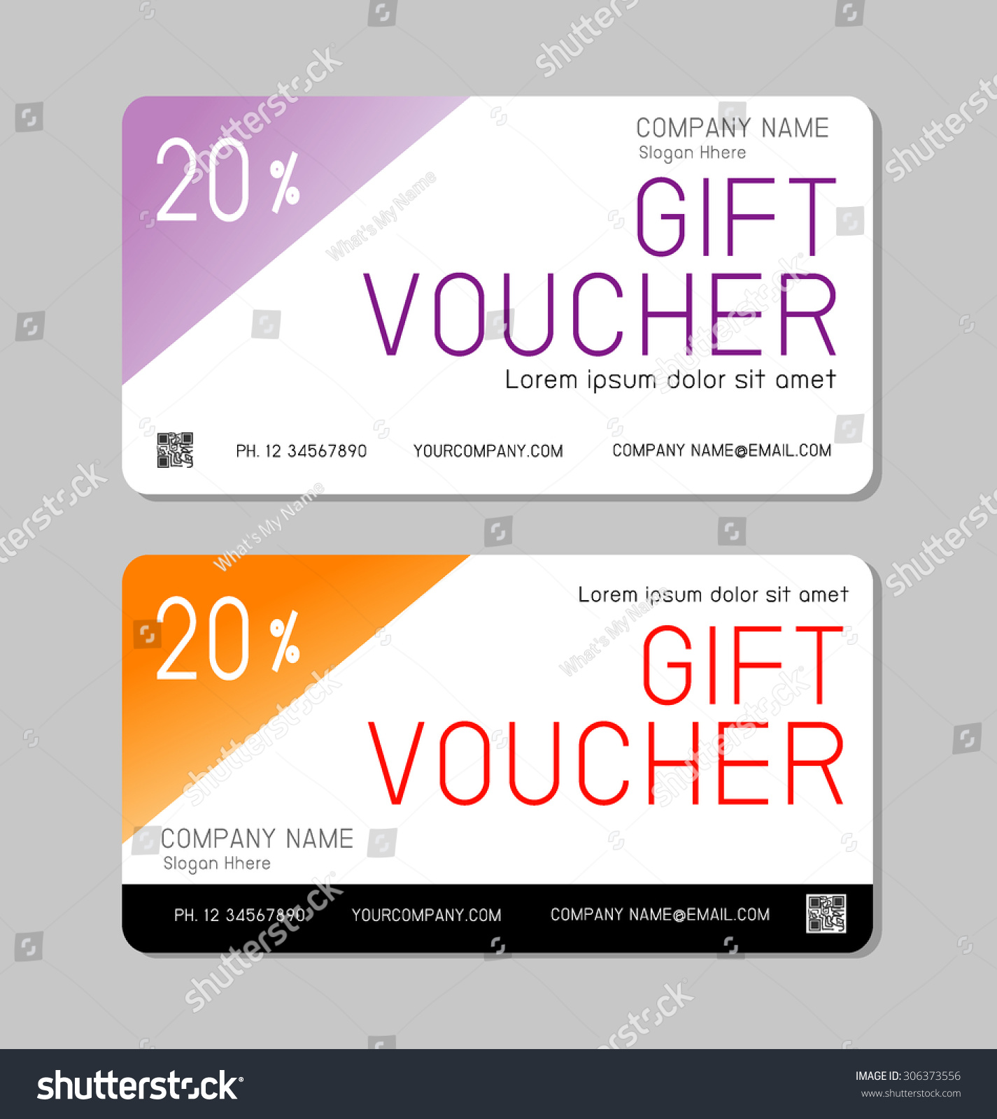 Gift voucher template and modern pattern. Voucher template with premium ...