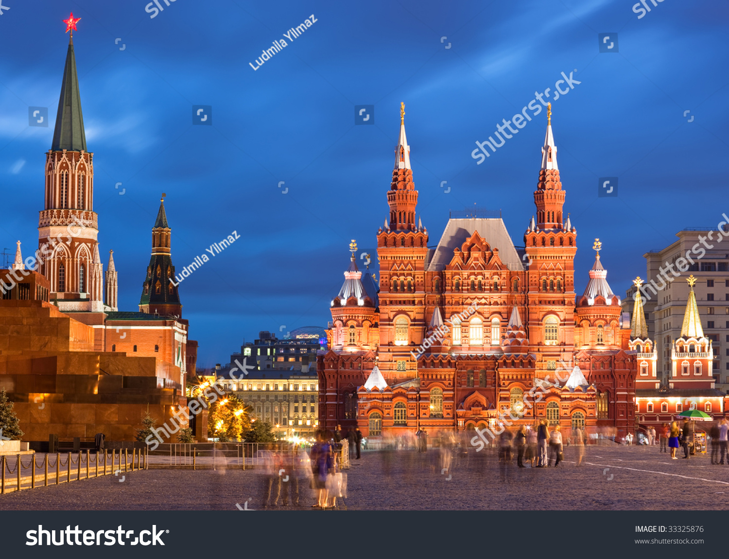 Night view of Red Square at Moscow_站酷海洛_正版图片_视频_字体_音乐素材交易平台_站酷旗下品牌