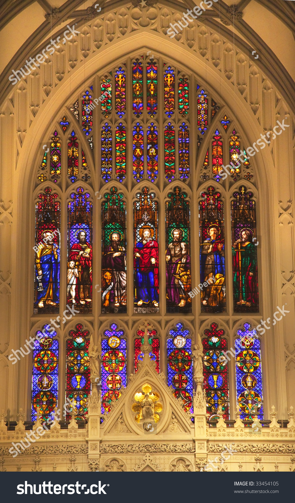 Trinity Church New York City Inside Stained Glass Arches Jesus Christ ...