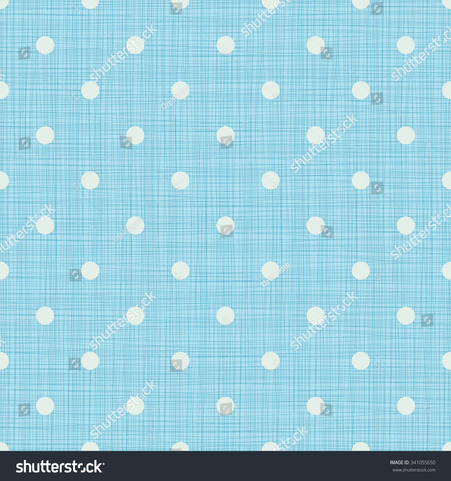 Seamless blue background with white polka dots lines and curves. Vector ...