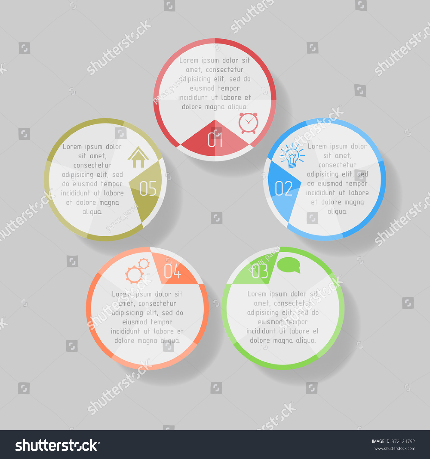 Modern Design template / can be used for info-graphics / numbered ...