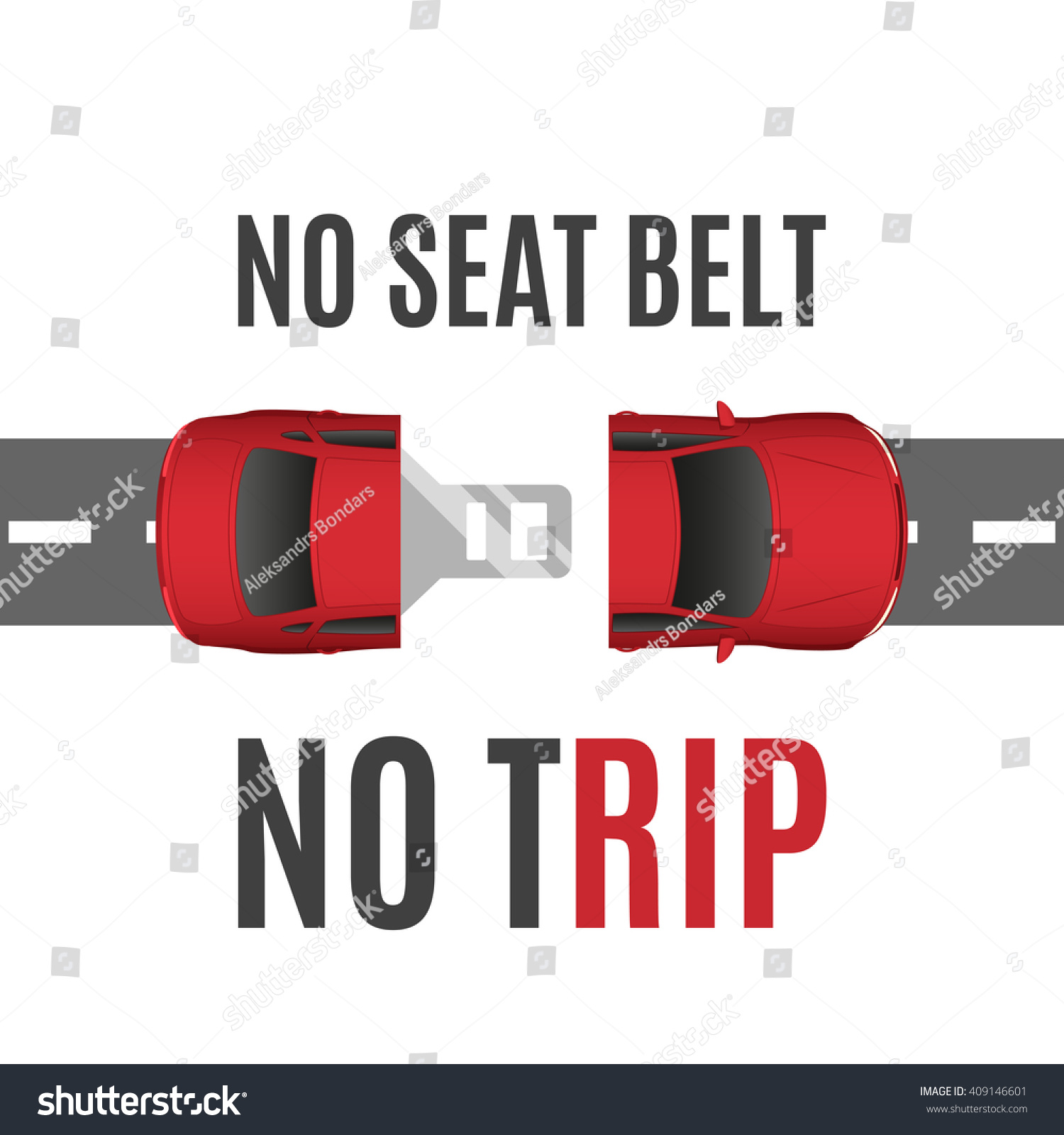 Safety conceptual background with car road and seat belt. Safe trip ...