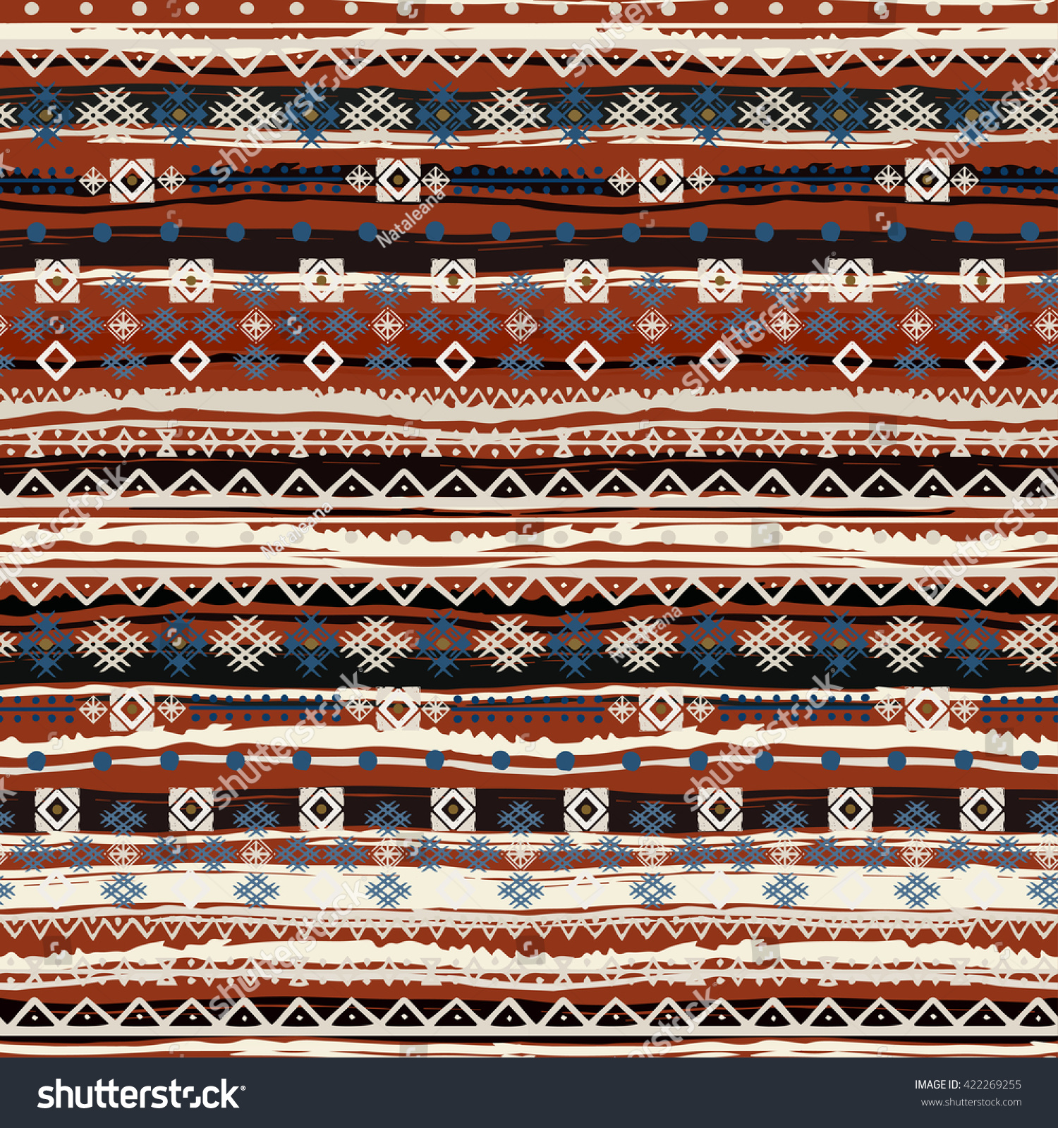 Ethnic boho seamless pattern. Tribal art colorful ethno print ...