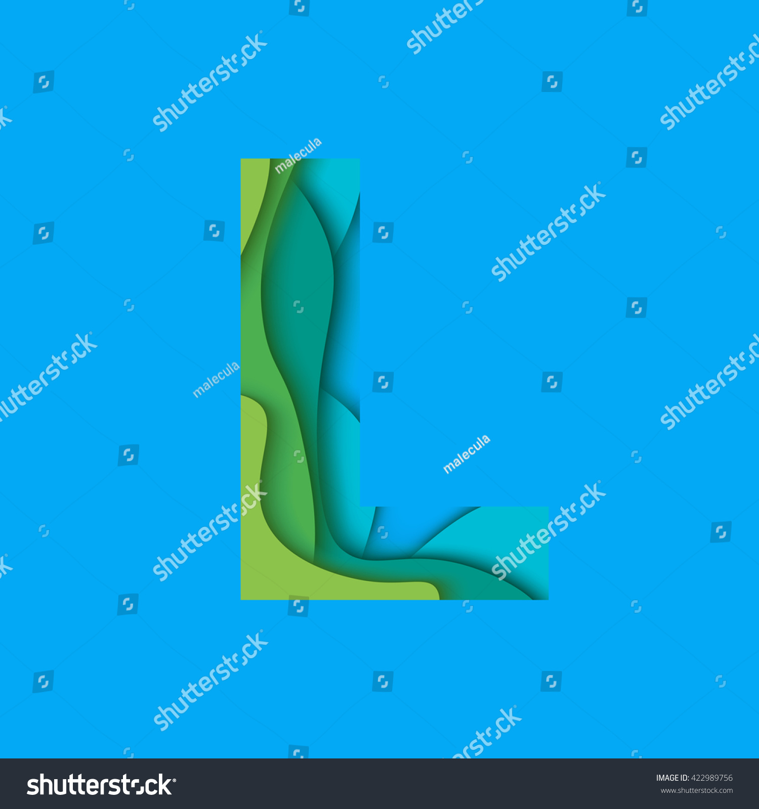 Letter L design template element. Material design Character for vector ...