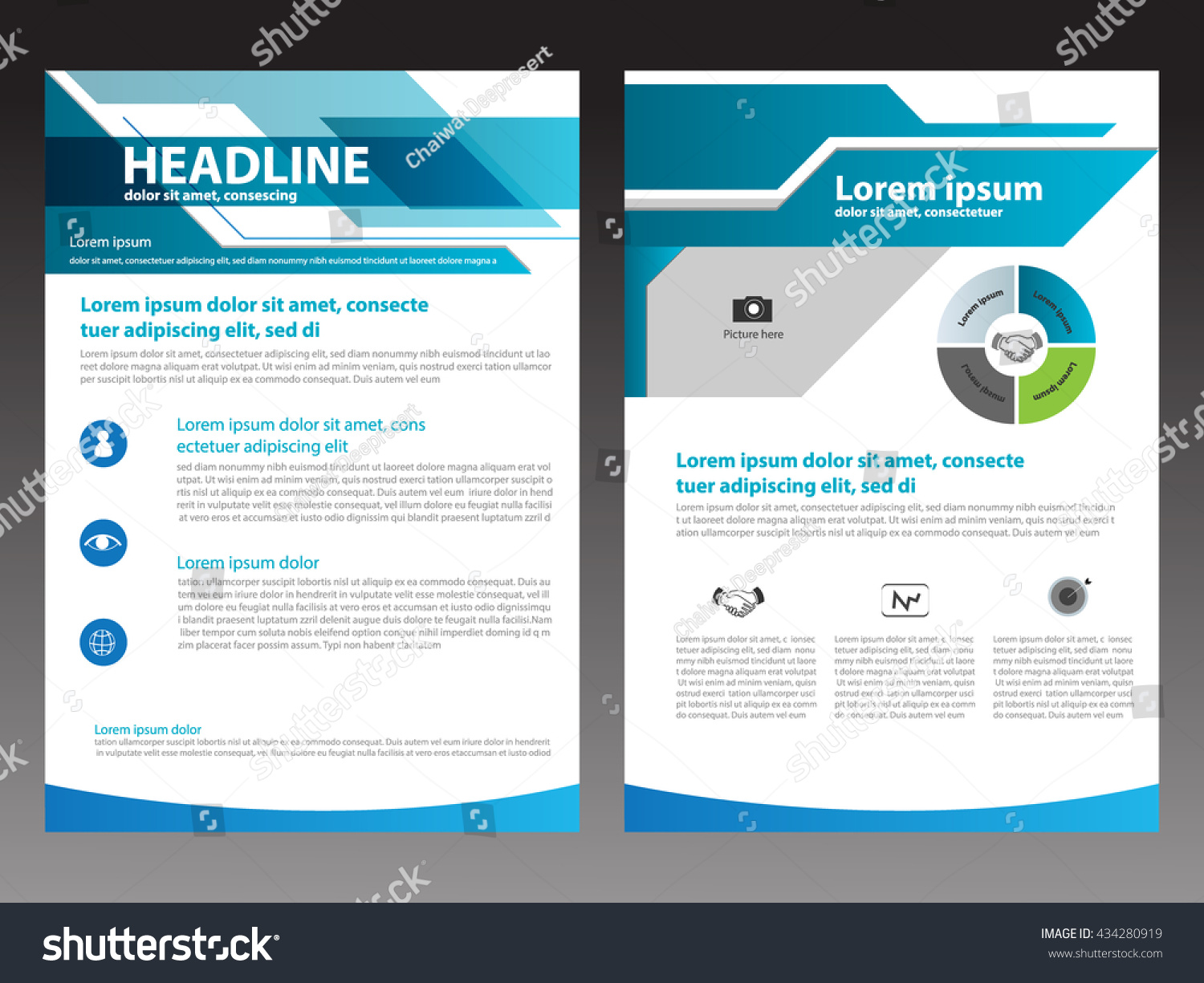 Brochure Flyer design Layout template size A4 Front page and back page ...