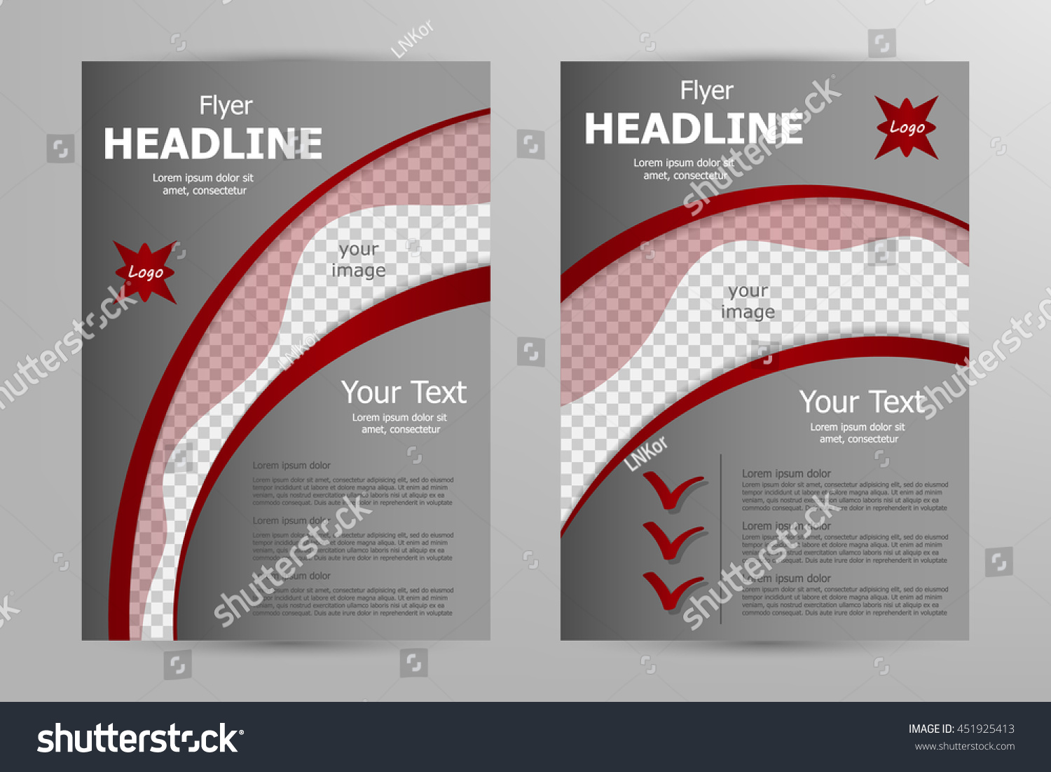 Vector flyer template design. For business brochure leaflet or magazine ...