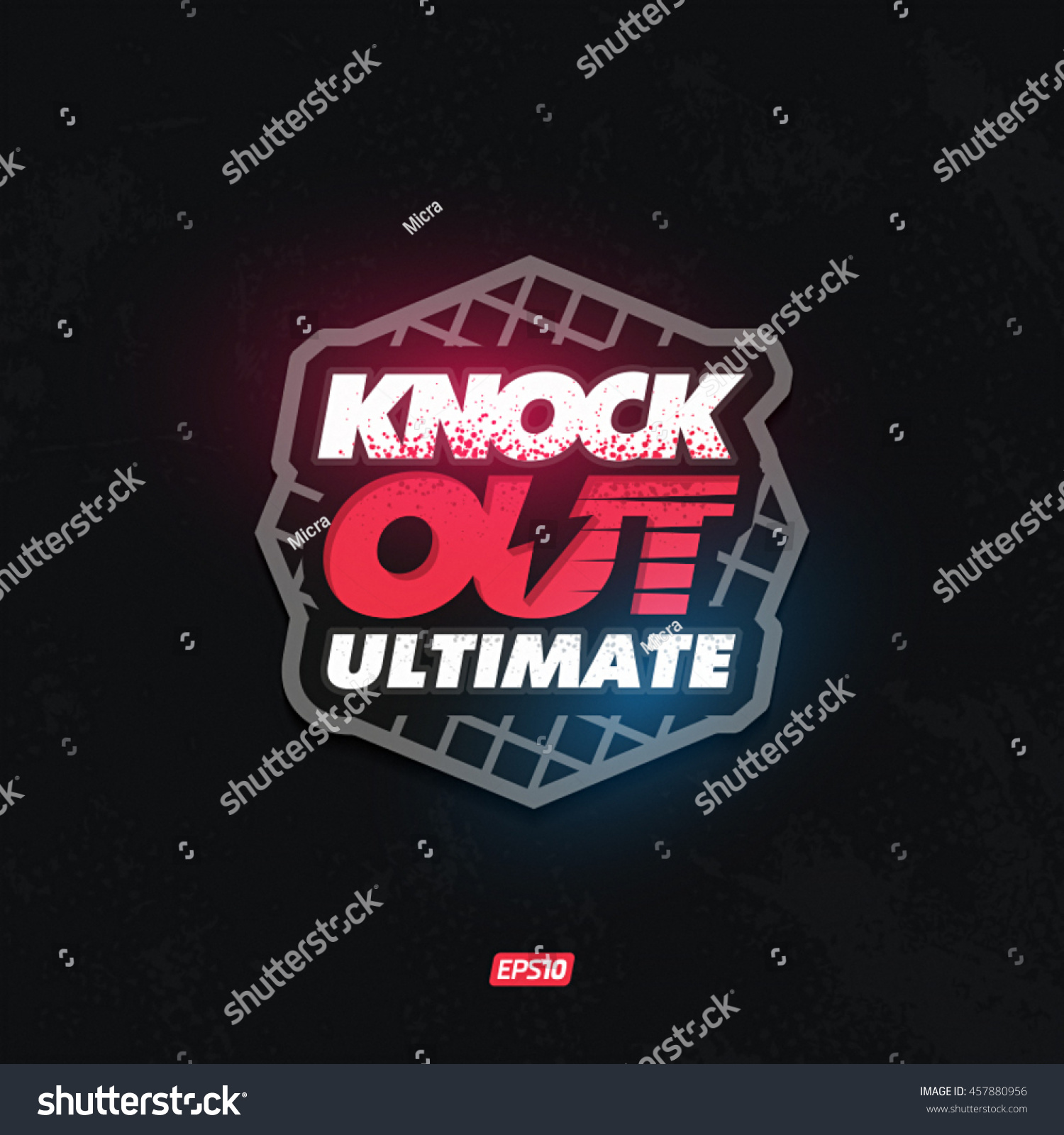 Modern professional knockout ultimate fighting template logo design_站酷海 ...
