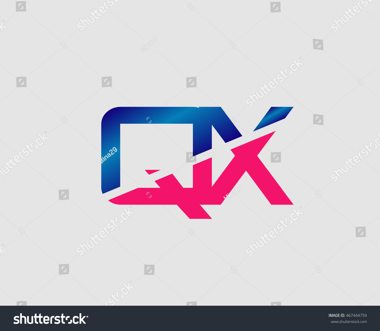 QX letter logo _站酷海洛_正版图片_视频_字体_音乐素材交易平台_站酷旗下品牌