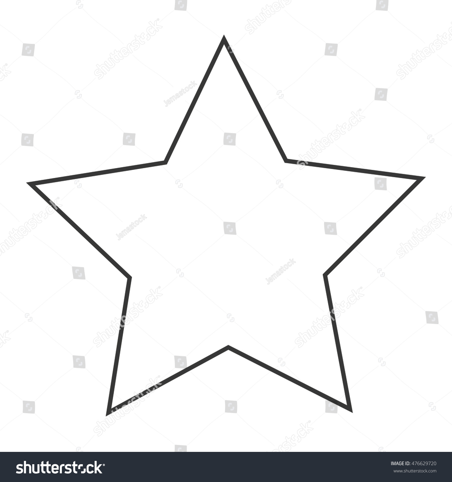 star shape decoration ornament 5 points icon. Flat and isolated design ...