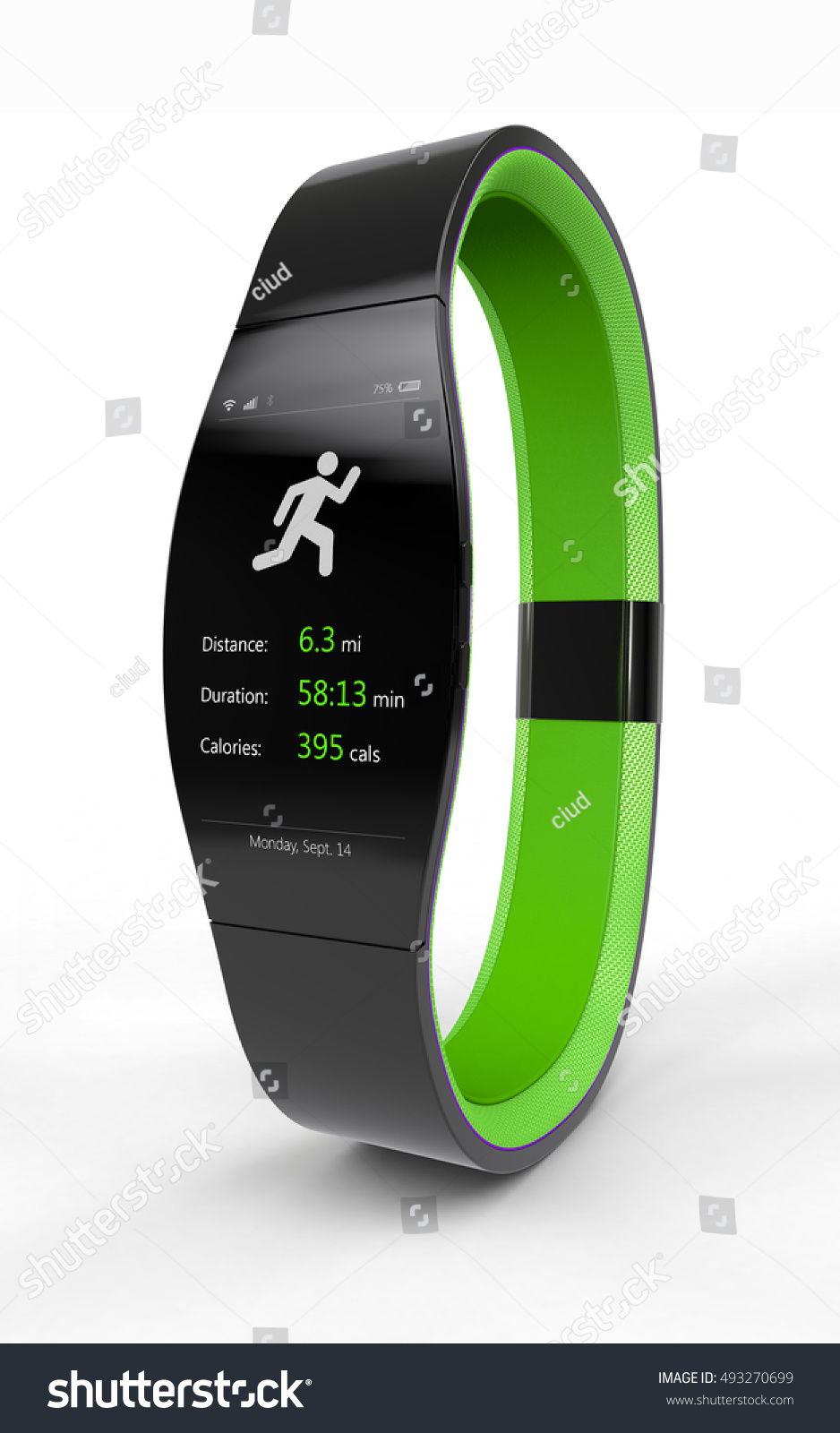 Modern mobile device (smart watch) to wear on the wrist like a watch ...