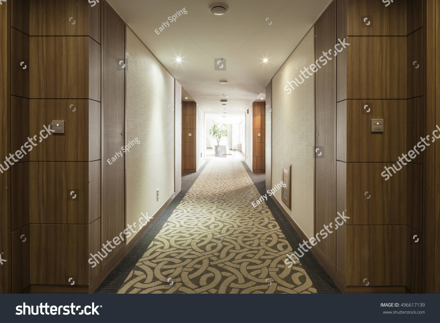 passage(way path passageway hallway aisle) in hotel room at the day in ...