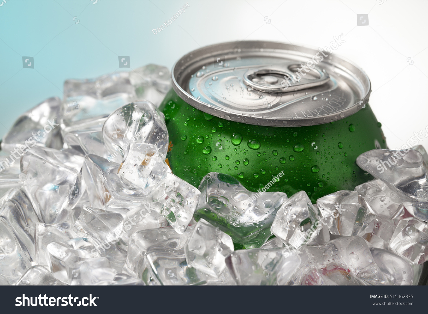 Can of soda pop in ice showing cold refreshing drink in the summer_站酷海洛 ...