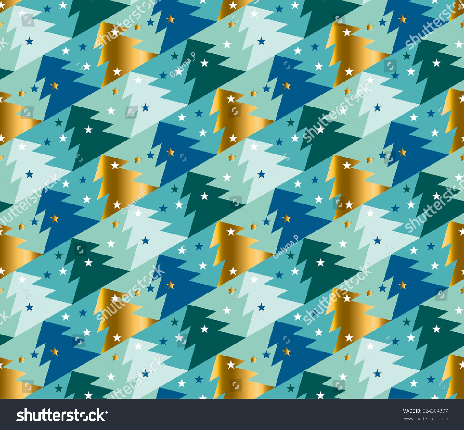 Elegant Christmas tree seamless geometry pattern in luxury marine gray ...