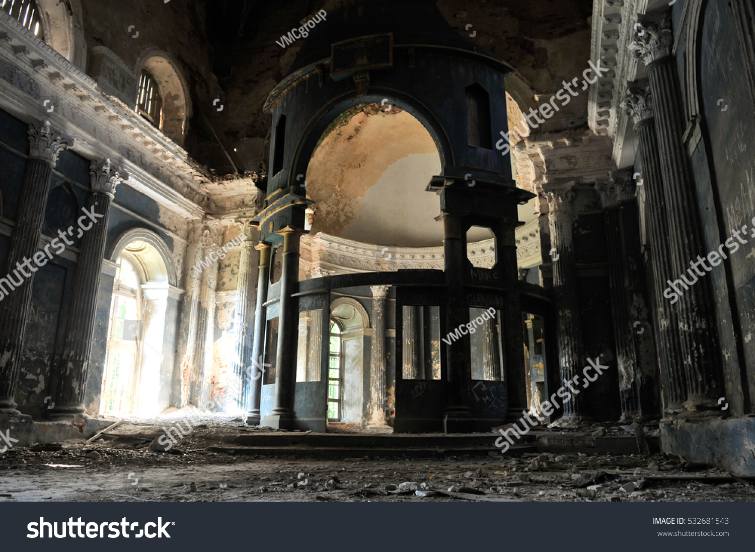 Tver region / Yaropolets town. Burial vault of Alexander Chernyshev Abandoned Church of the ...