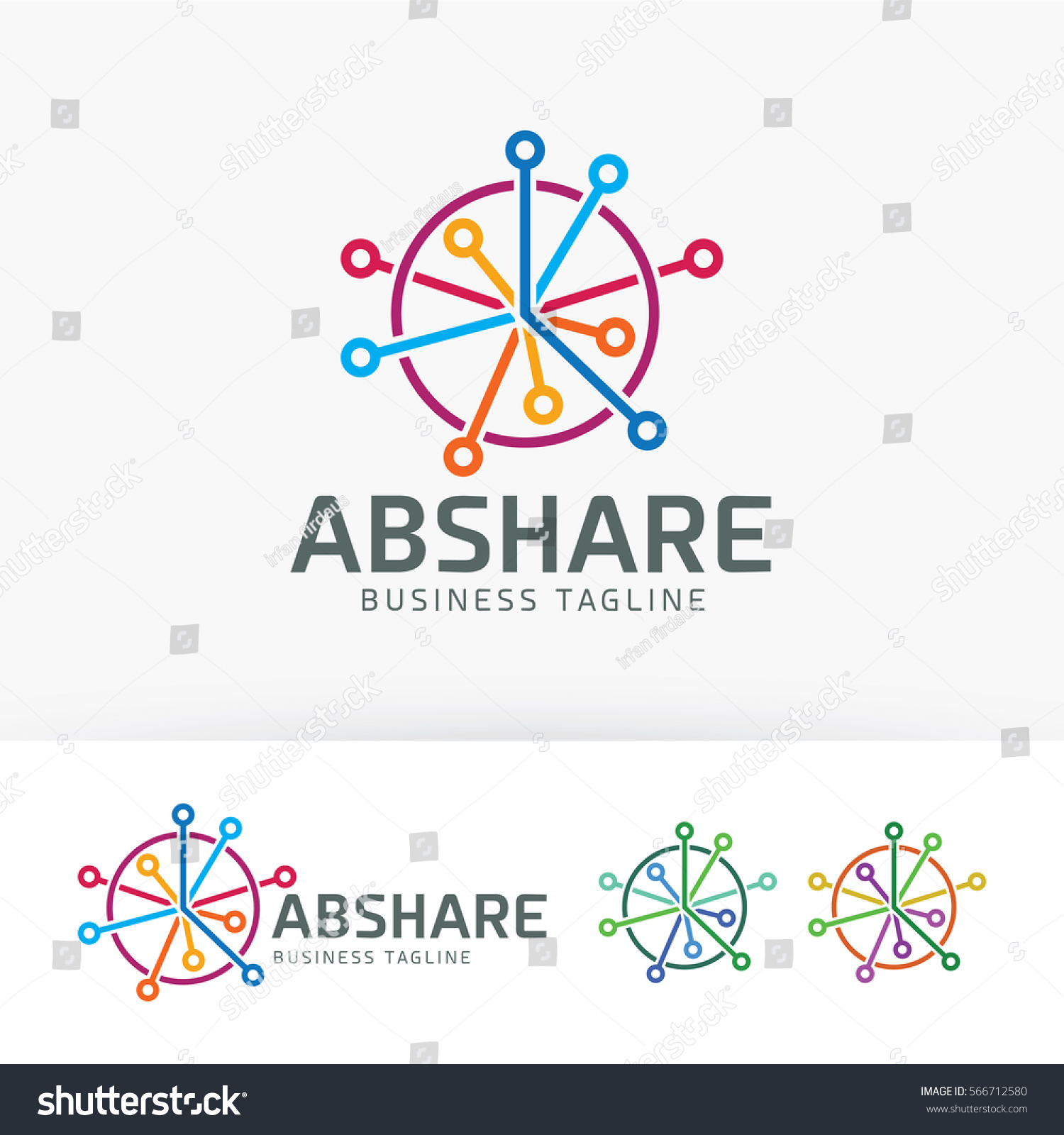 Abstract share network sharing technology data. Vector logo template_站酷 ...
