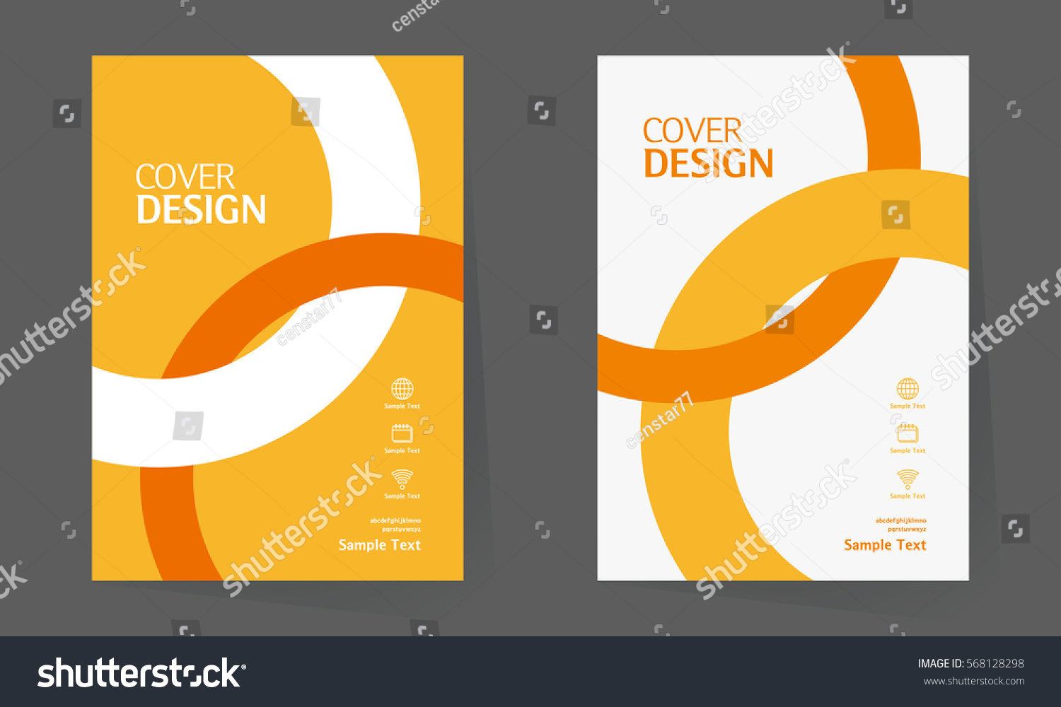 Annual report design vector template in A4 size. book cover design ...