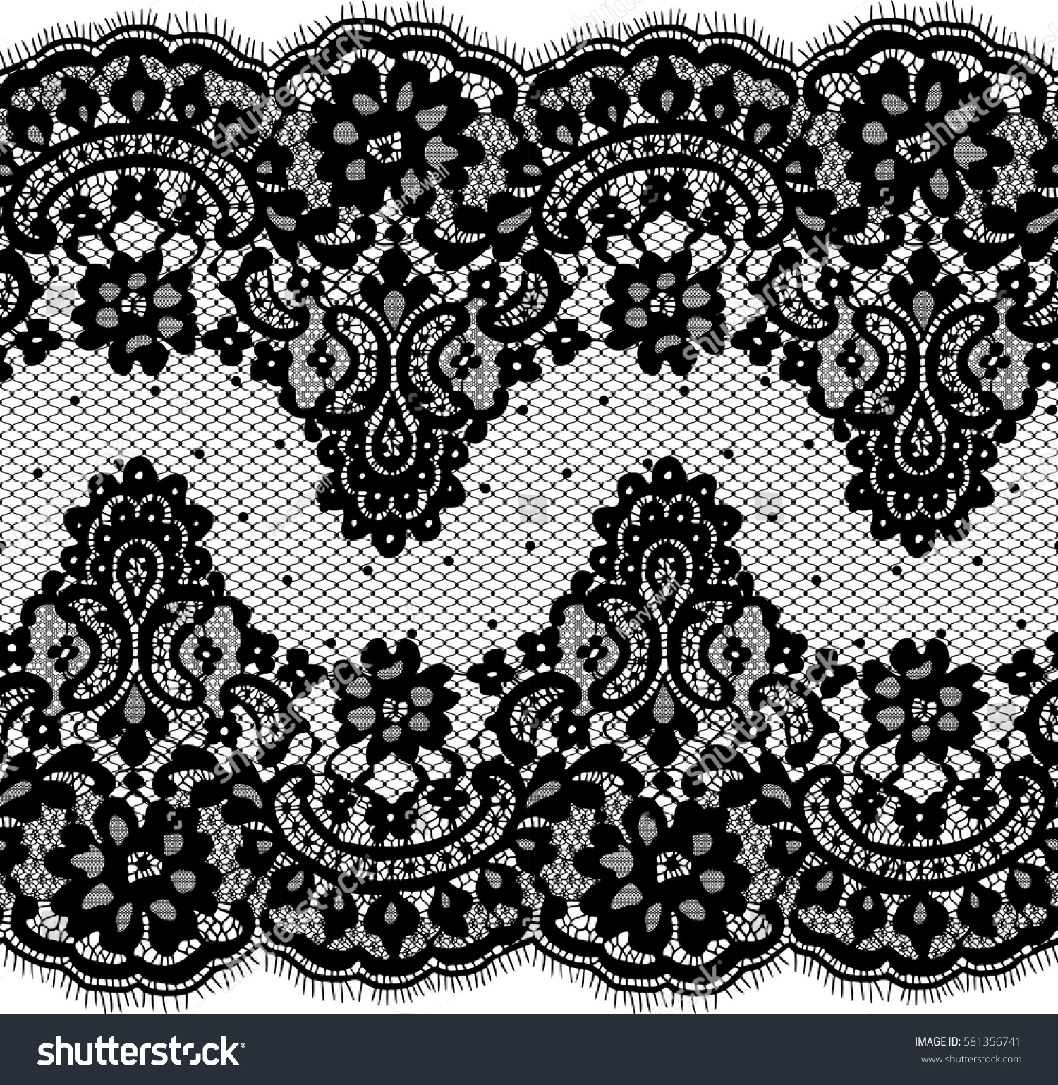 Seamless Black Vector Lace Pattern_站酷海洛_正版图片_视频_字体_音乐素材交易平台_站酷旗下品牌