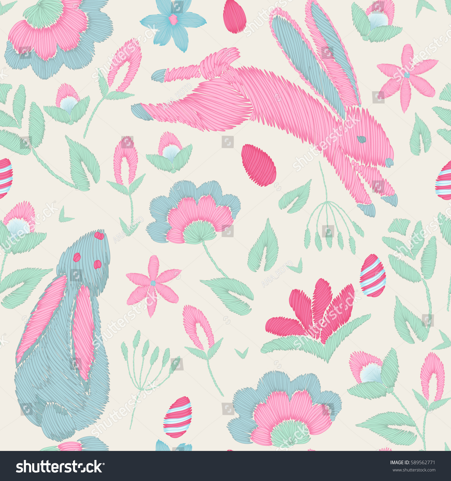 original colorful designer seamless pattern Styling for embroidery ...