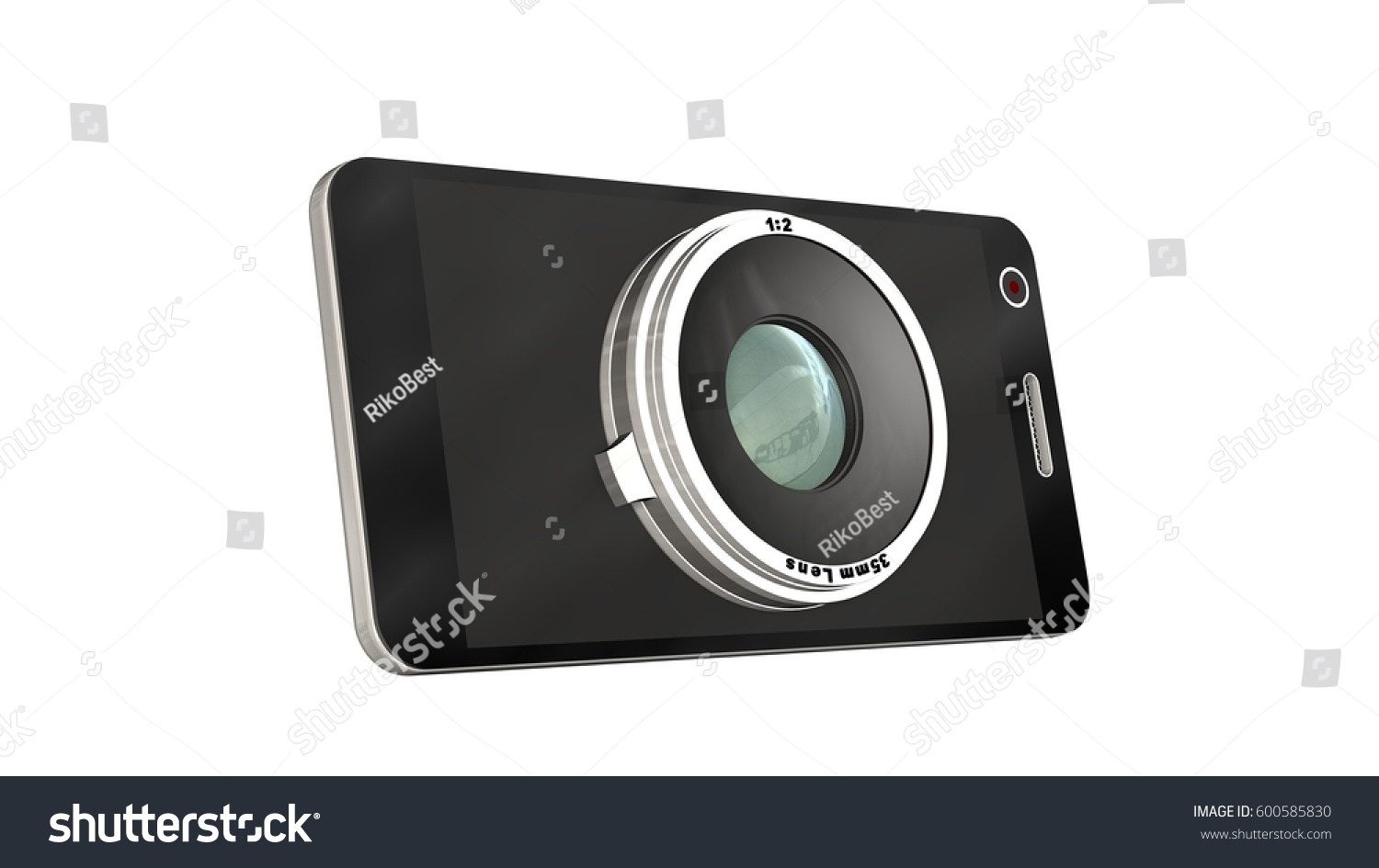 smartphone with system camera lens - smartphone film and photo concept ...