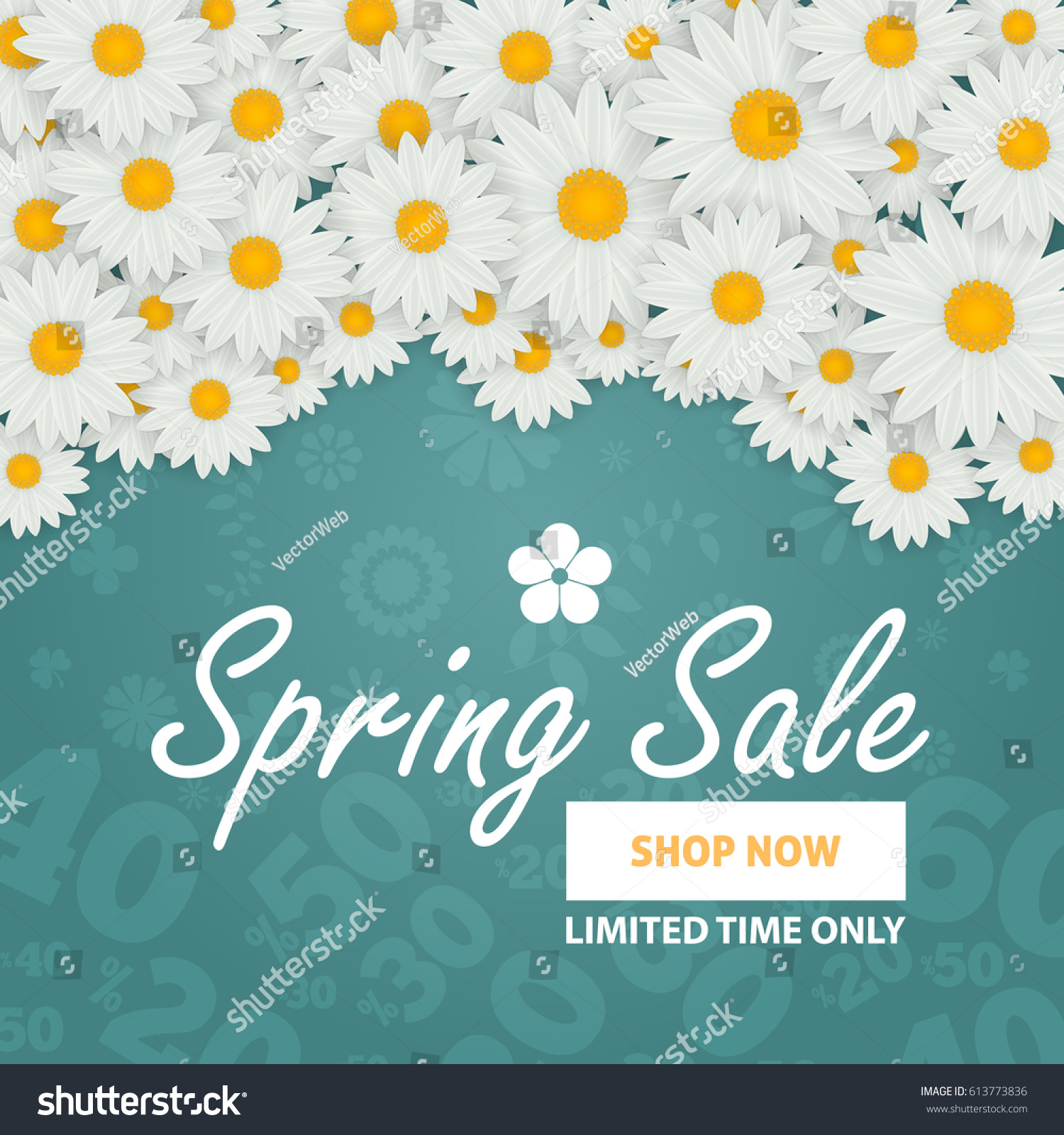 Spring Sale Ad Vector Background Flowers Elements Illustration_站酷海洛_正版 ...