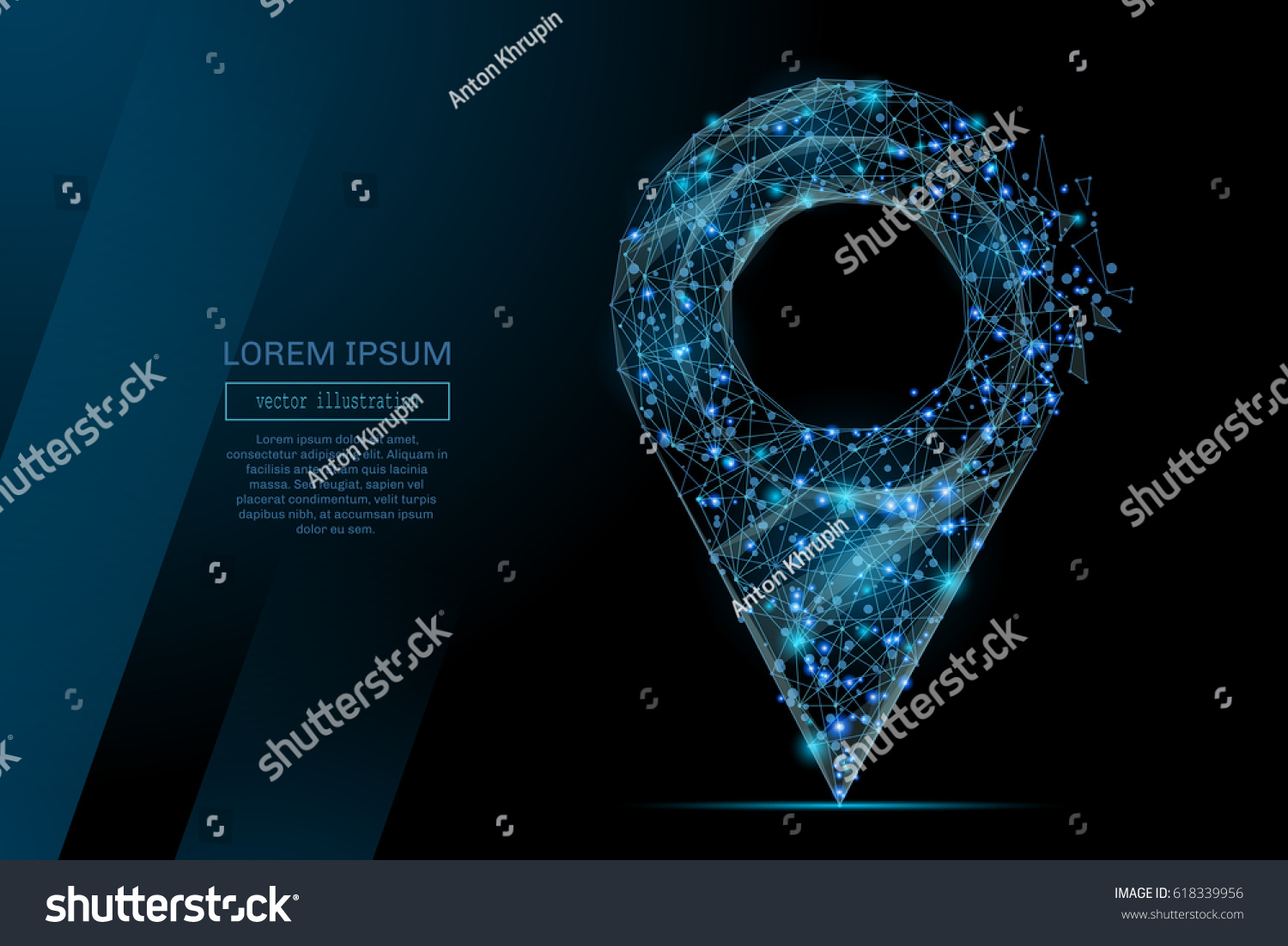 Abstract image of a pin in the form of a starry sky or space consisting ...