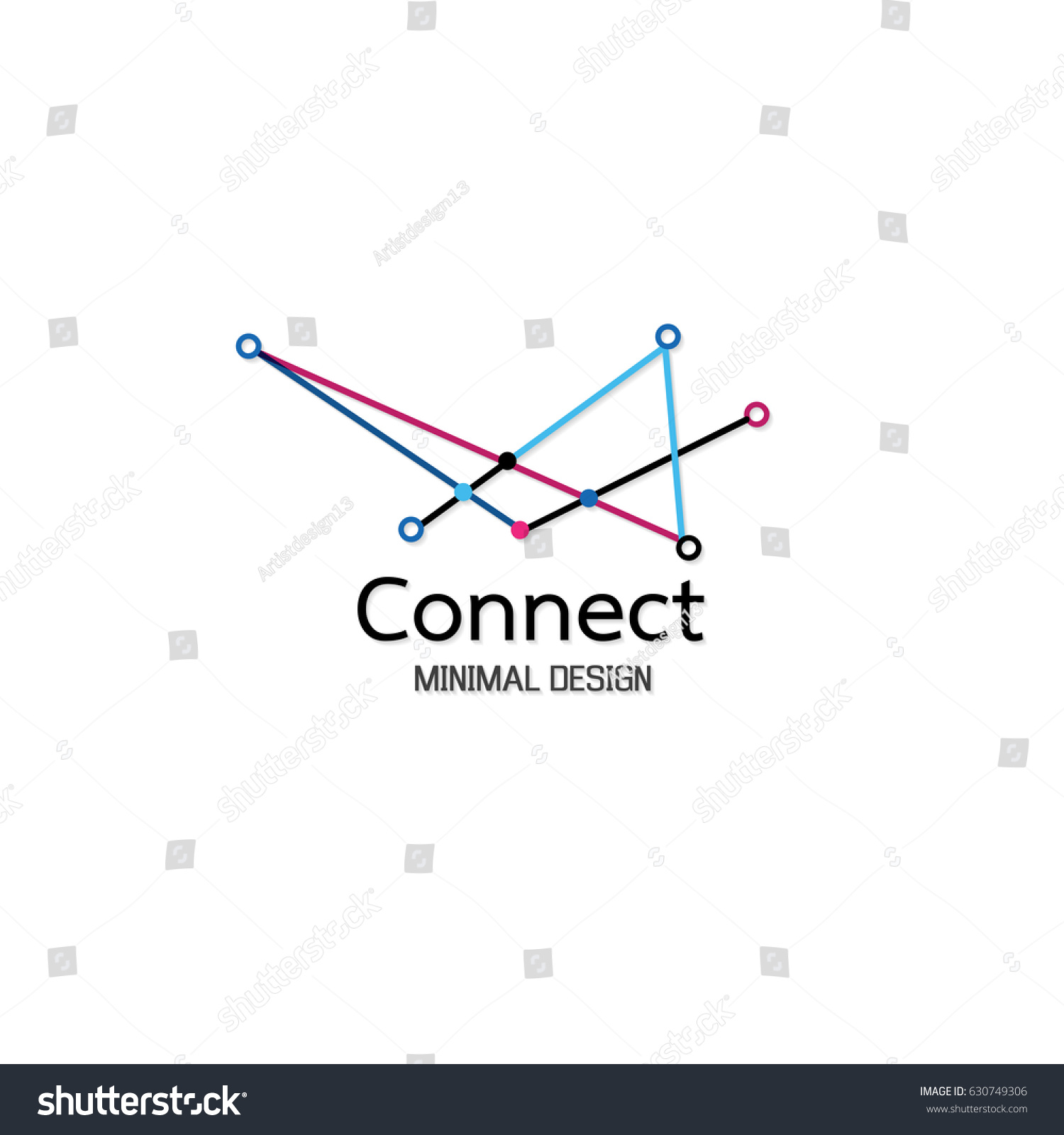 Abstract network connection. icon logo design. Vector Illustration_站酷海洛 ...