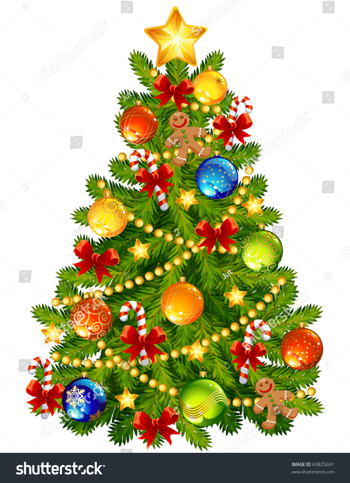 Vector illustration - Christmas tree_站酷海洛_正版图片_视频_字体_音乐素材交易平台_站酷旗下品牌