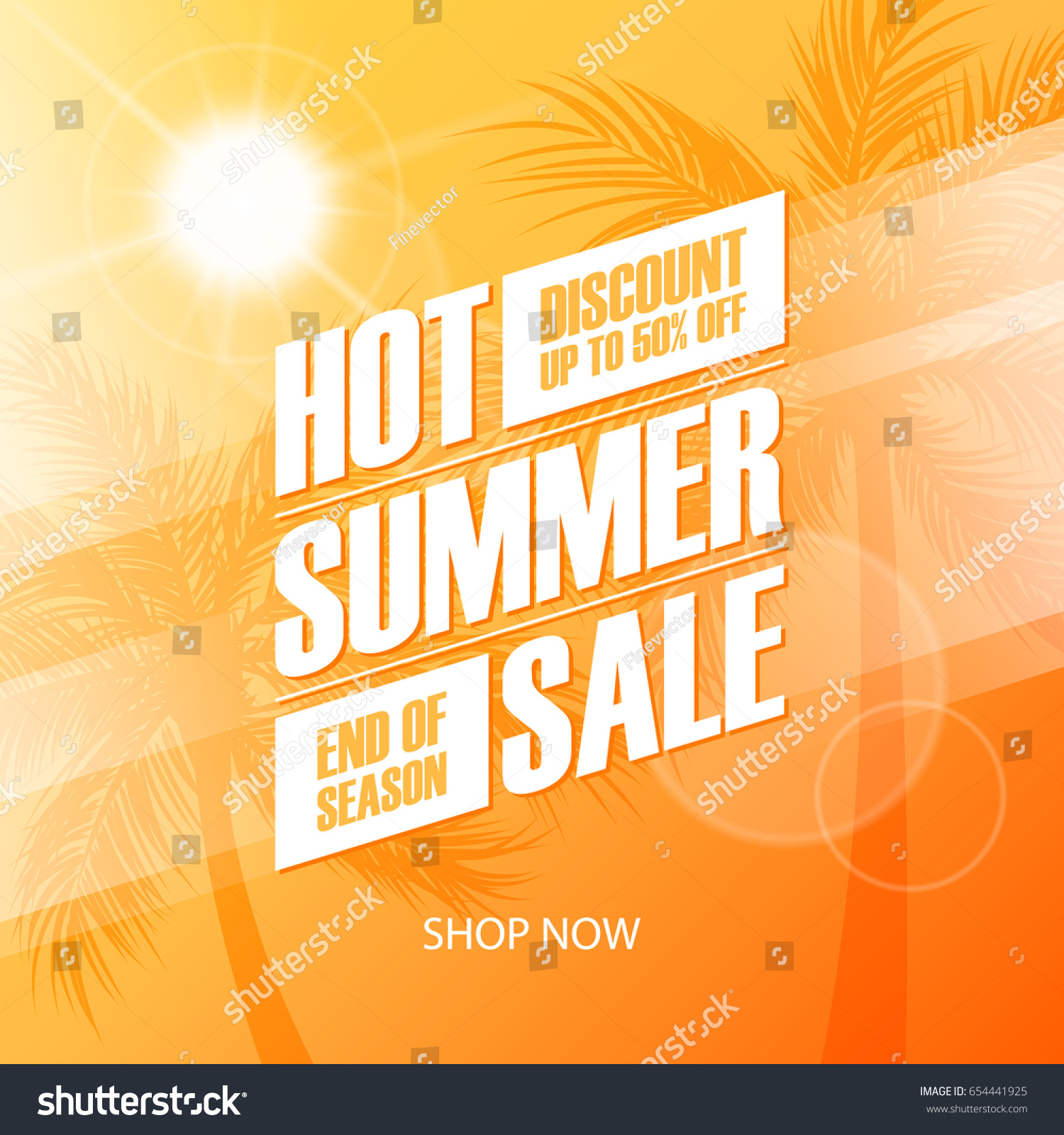 Hot Summer Sale special offer banner for business promotion and ...