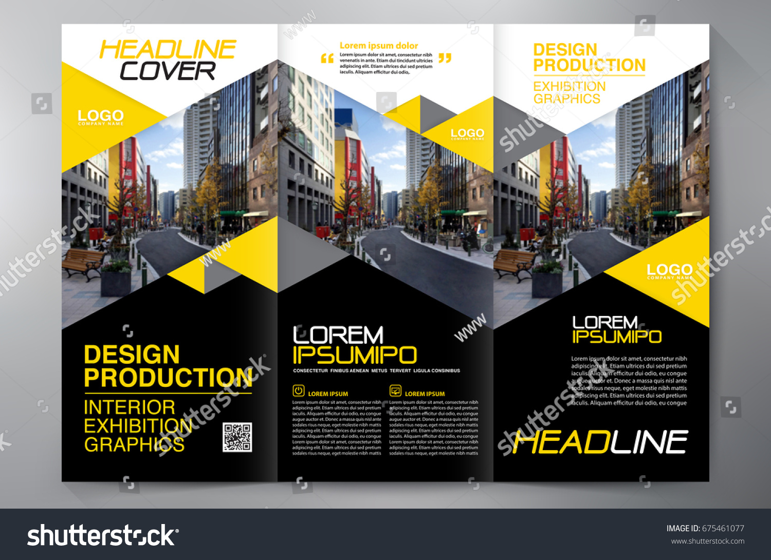 Business Brochure. Flyer Design. Leaflets 3 fold Template. Cover Book ...