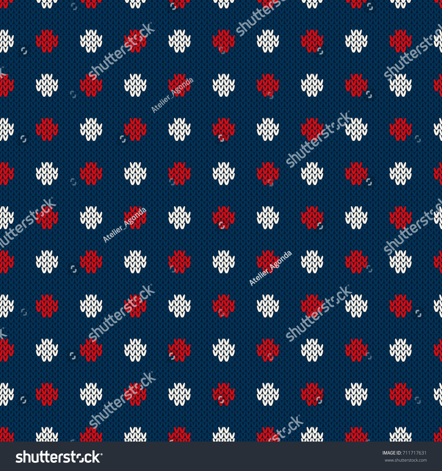 Polka Dot Seamless Knitted Pattern. Winter Holiday Knitting Sweater ...