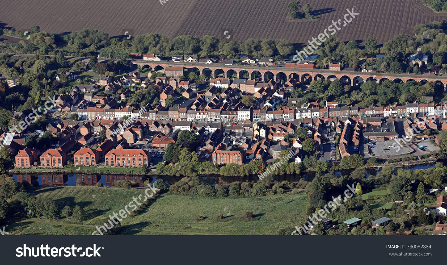 aerial view of Yarm town centre UK_站酷海洛_正版图片_视频_字体_音乐素材交易平台_站酷旗下品牌