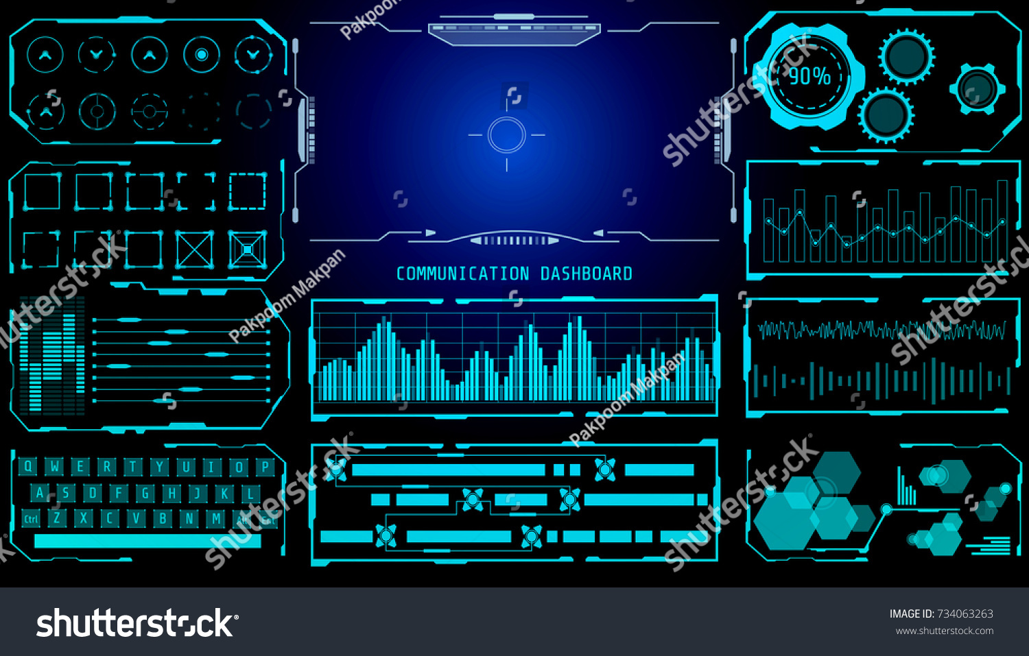 HUD User Interface Space Monitor Control Design Concept Control Panel ...