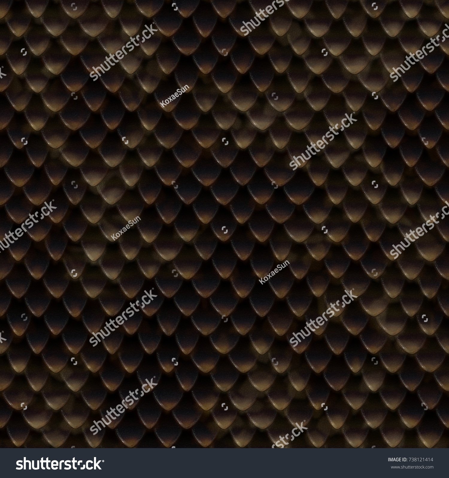 Seamless texture of metallic dragon scales. Reptile skin pattern. Fish ...