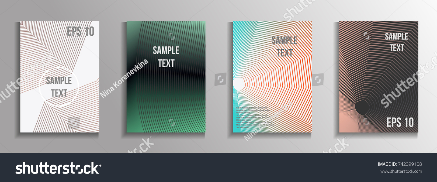 The minimal geometric coverage. A set of modern abstract oblong objects ...