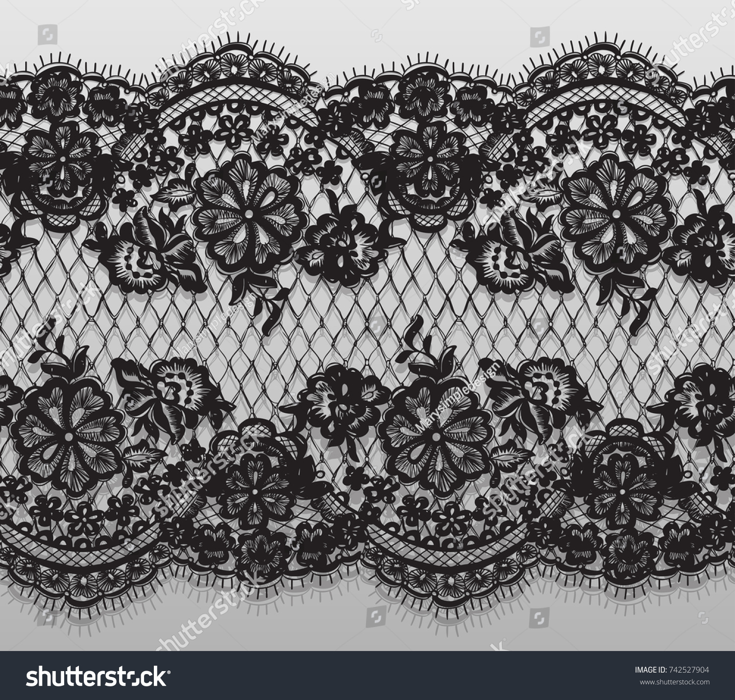 Seamless Vector Black Lace Pattern_站酷海洛_正版图片_视频_字体_音乐素材交易平台_站酷旗下品牌