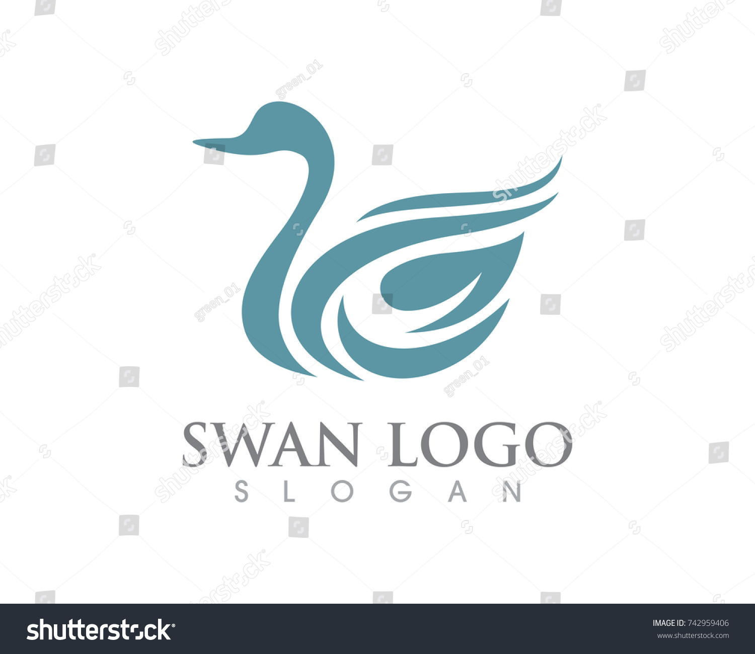 Swan logo Template vector illustration design_站酷海洛_正版图片_视频_字体_音乐素材交易平台 ...