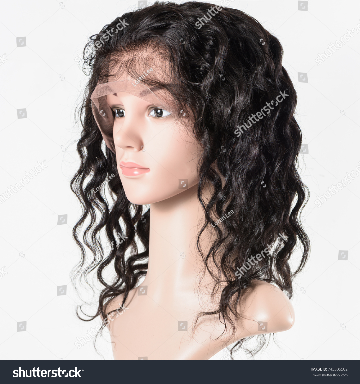 Curly black human hair lace based wig _站酷海洛_正版图片_视频_字体_音乐素材交易平台_站酷旗下品牌