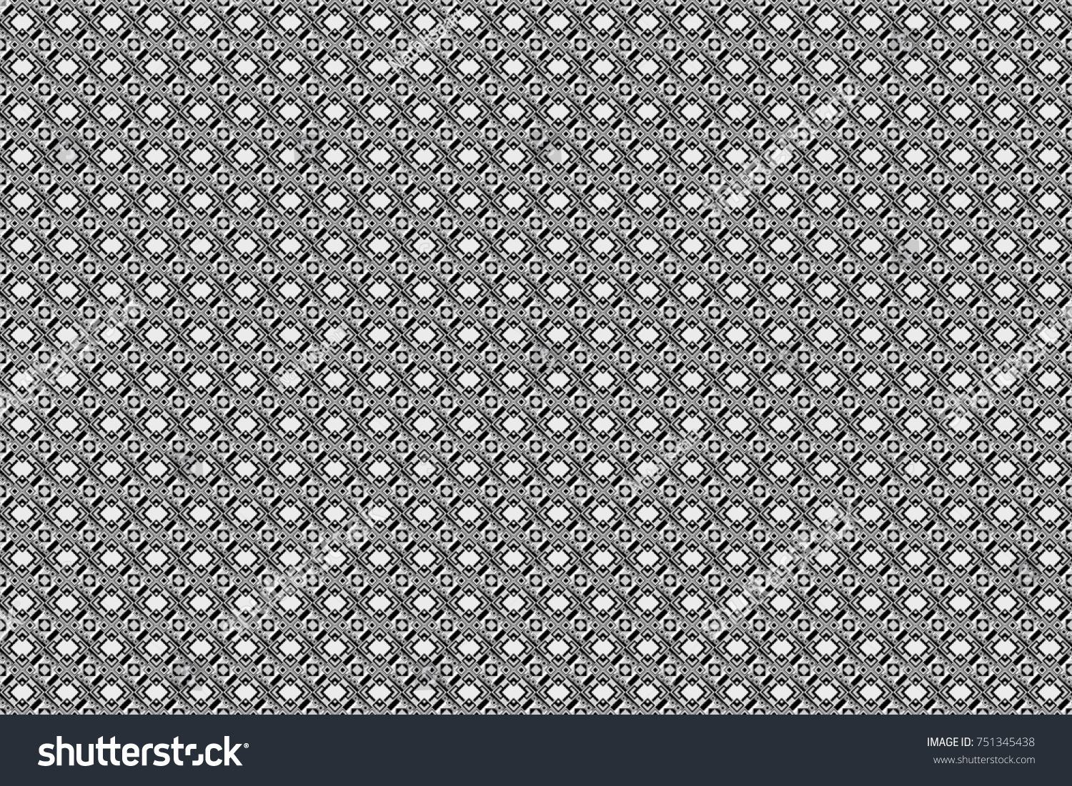 Seamless geometric raster pattern. Modern ornament with gray black and ...