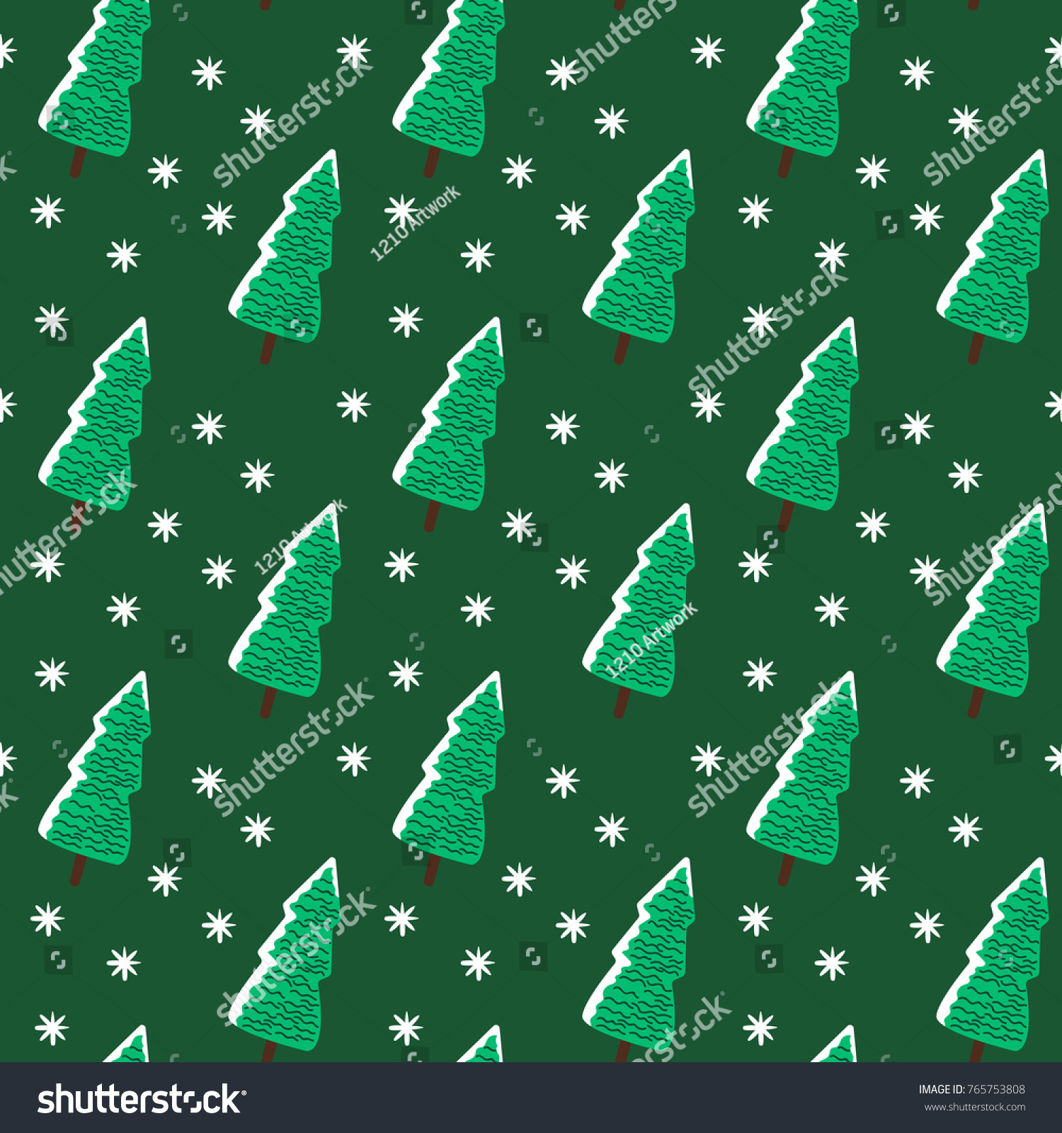 Snow Pine Tree Snowflake Pattern_站酷海洛_正版图片_视频_字体_音乐素材交易平台_站酷旗下品牌