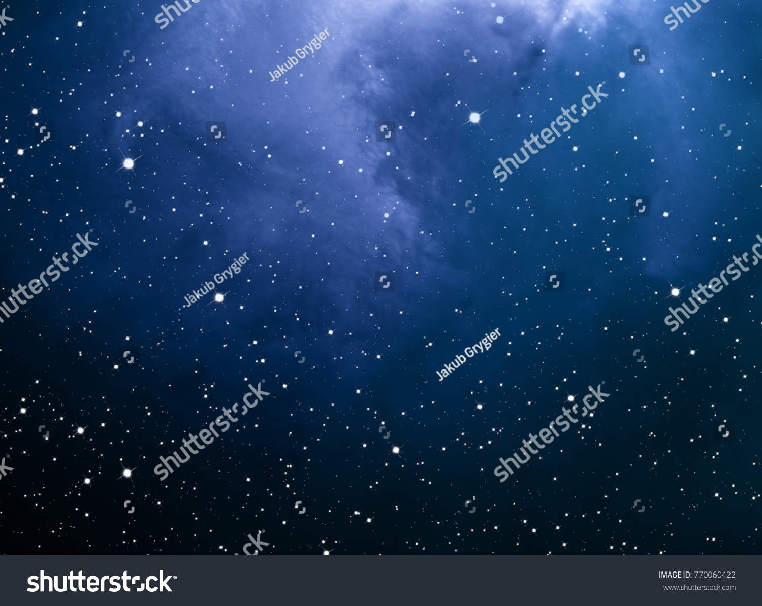 Deep space star field. Universe filled with stars and gas. Far distant ...