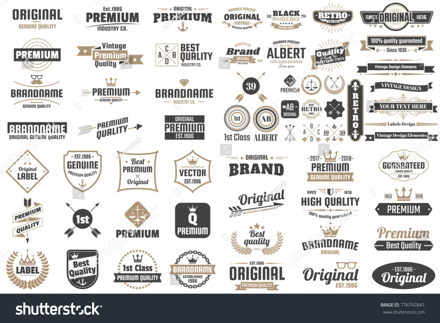 Vintage Retro Vector Labels for banner poster flyer_站酷海洛_正版图片_视频_字体_音乐 ...