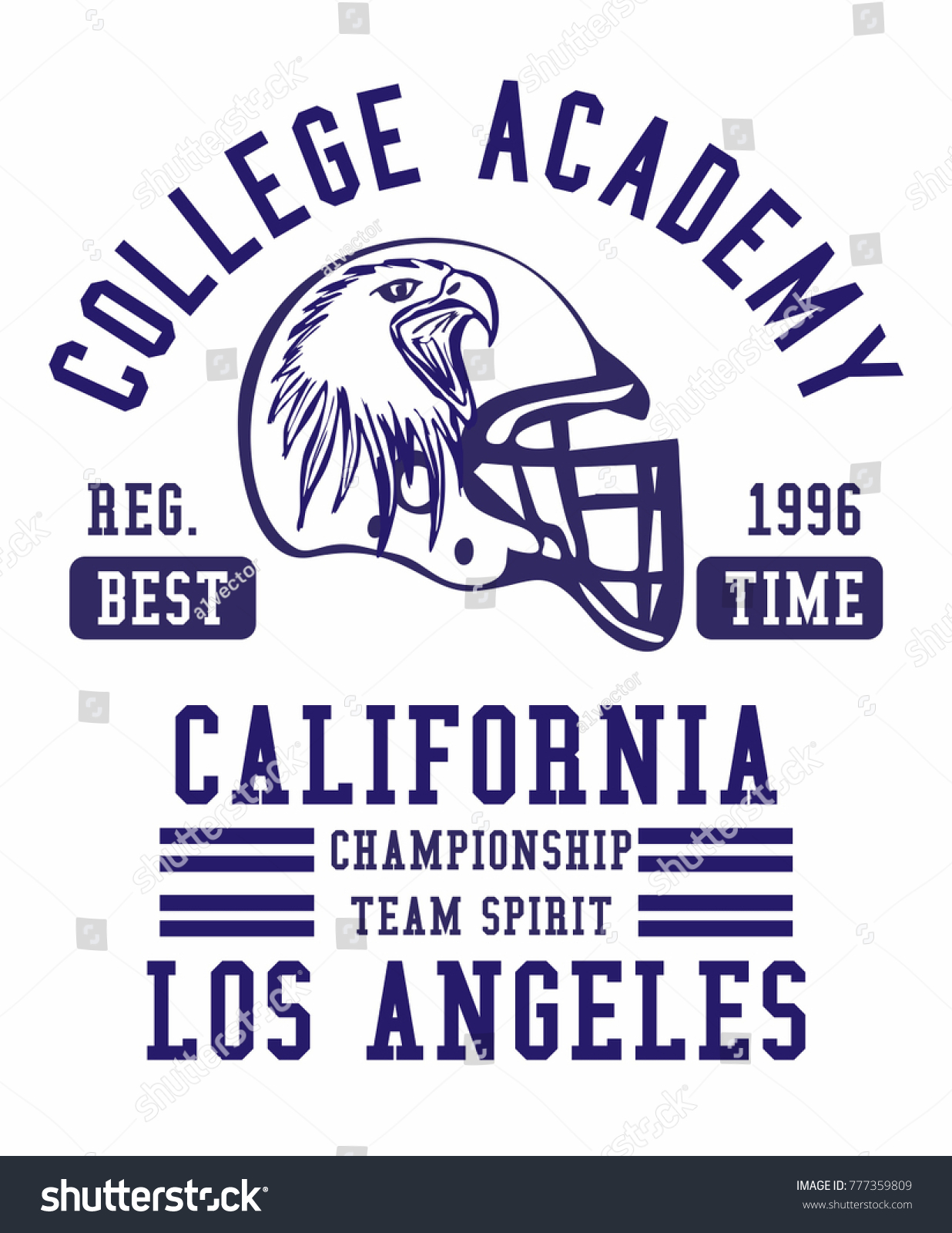 California Los Angeles College Academy American Football ball American ...