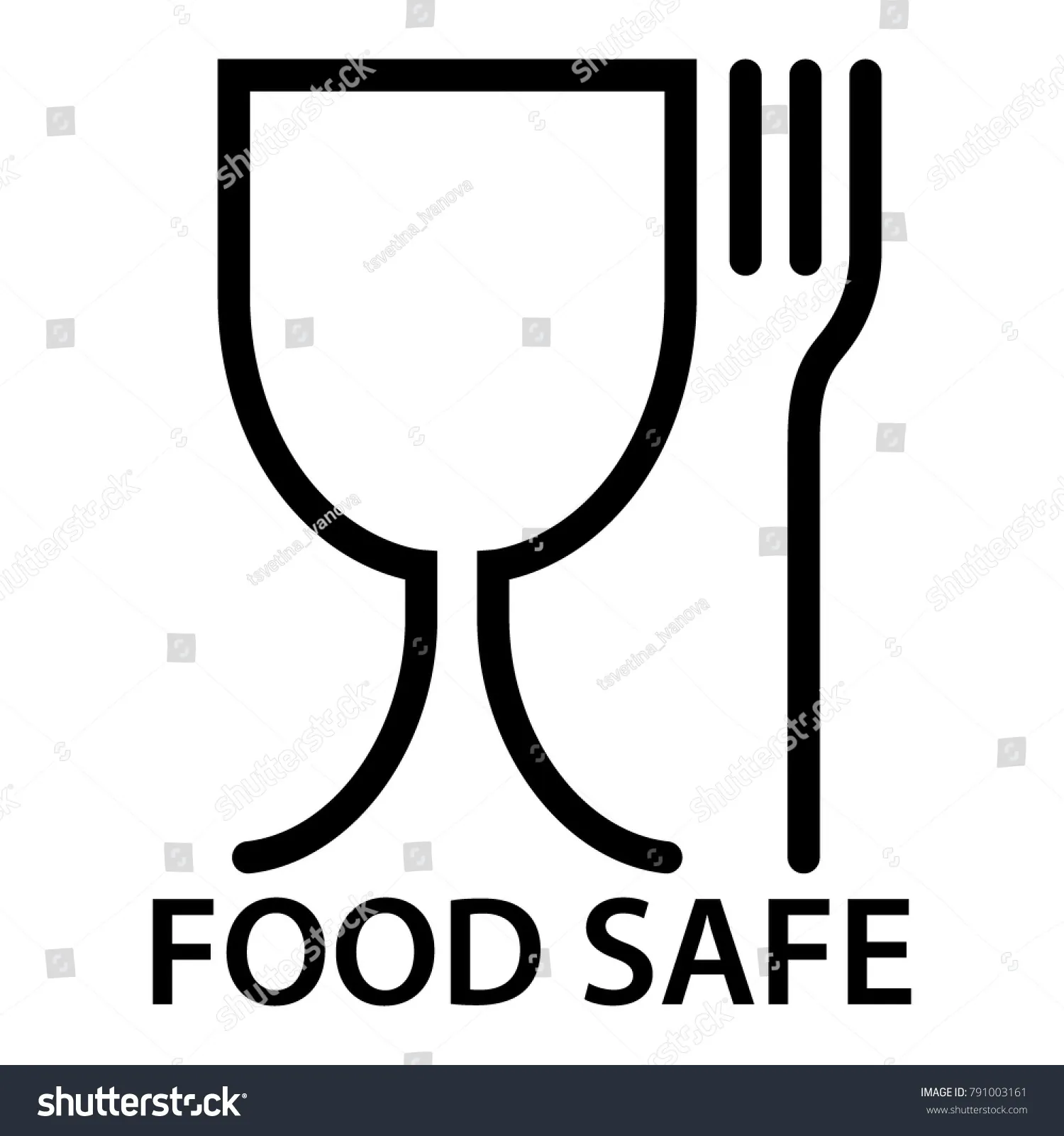 food safe icon a fork and a glass symbol food safety material_站酷海洛_正版图片 ...