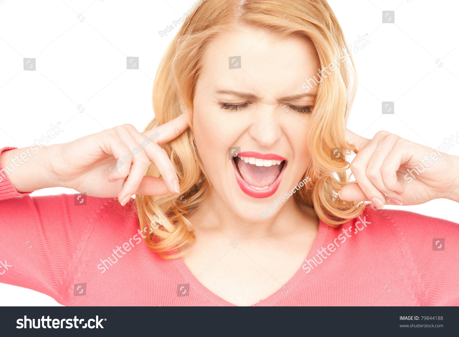picture of woman with fingers in ears_站酷海洛_正版图片_视频_字体_音乐素材交易平台_站酷旗下品牌