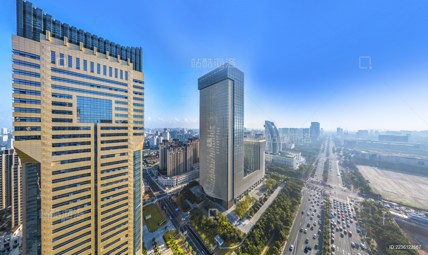 Aerial View of Central Dayingshan Business District (CBD) in Haikou ...